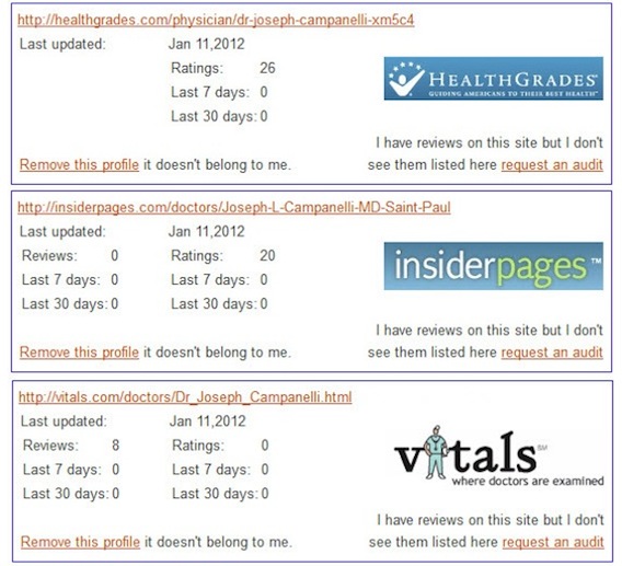 Patient reviews monitoring tool